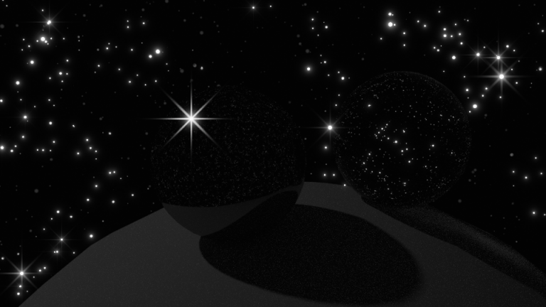 Make a Procedural Starry Sky HDRI with Nodes | Blender 2.82 のチュートリアルを試す | ぬの部屋（仮）